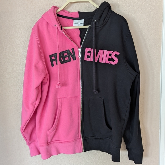 Teddy Fresh | Jackets & Coats | Teddy Fresh Pink And Black Zipup Jacket ...